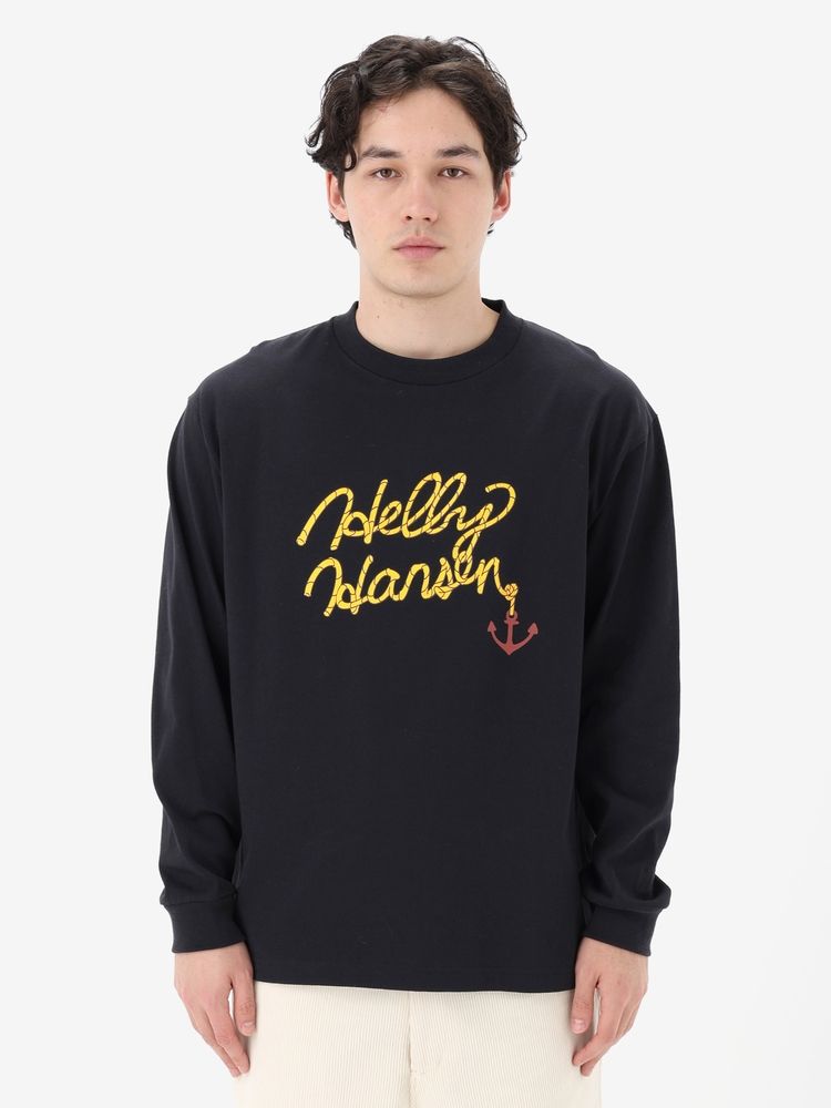 ヘリーハンセン トップス(メンズ) ロングスリーブ HHバラエティーロゴティー  M  ウェーブ(X7) 公式・セール】ロングスリーブ HHバラエティーロゴティー（ユニ