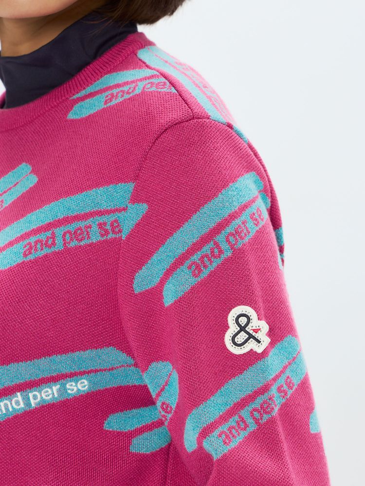 公式・セール】クレアニットジャカードセーター・日本製（レディース